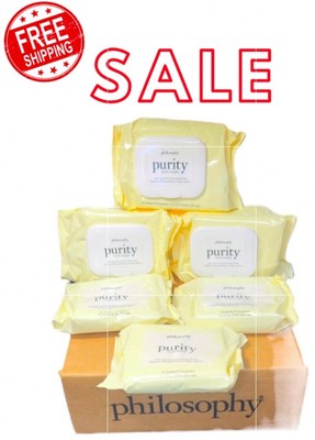 6 Packs Philosophy Purity One-Step Facial Cleansing Cloths Makeup Wipes ...