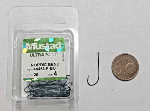 Ami occhiello MUSTAD ULTRA POINT Nordic Bend Ref. 4446NP-BU Size 4 Pz ...
