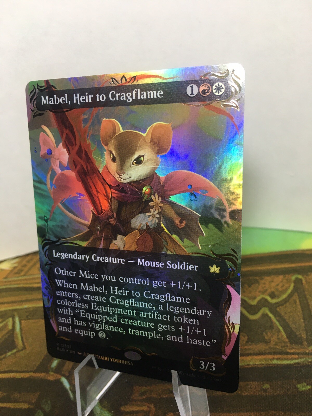 1x - Mabel, Heir to Cragflame - RAISED BORDERLESS FOIL - Bloomburrow ...