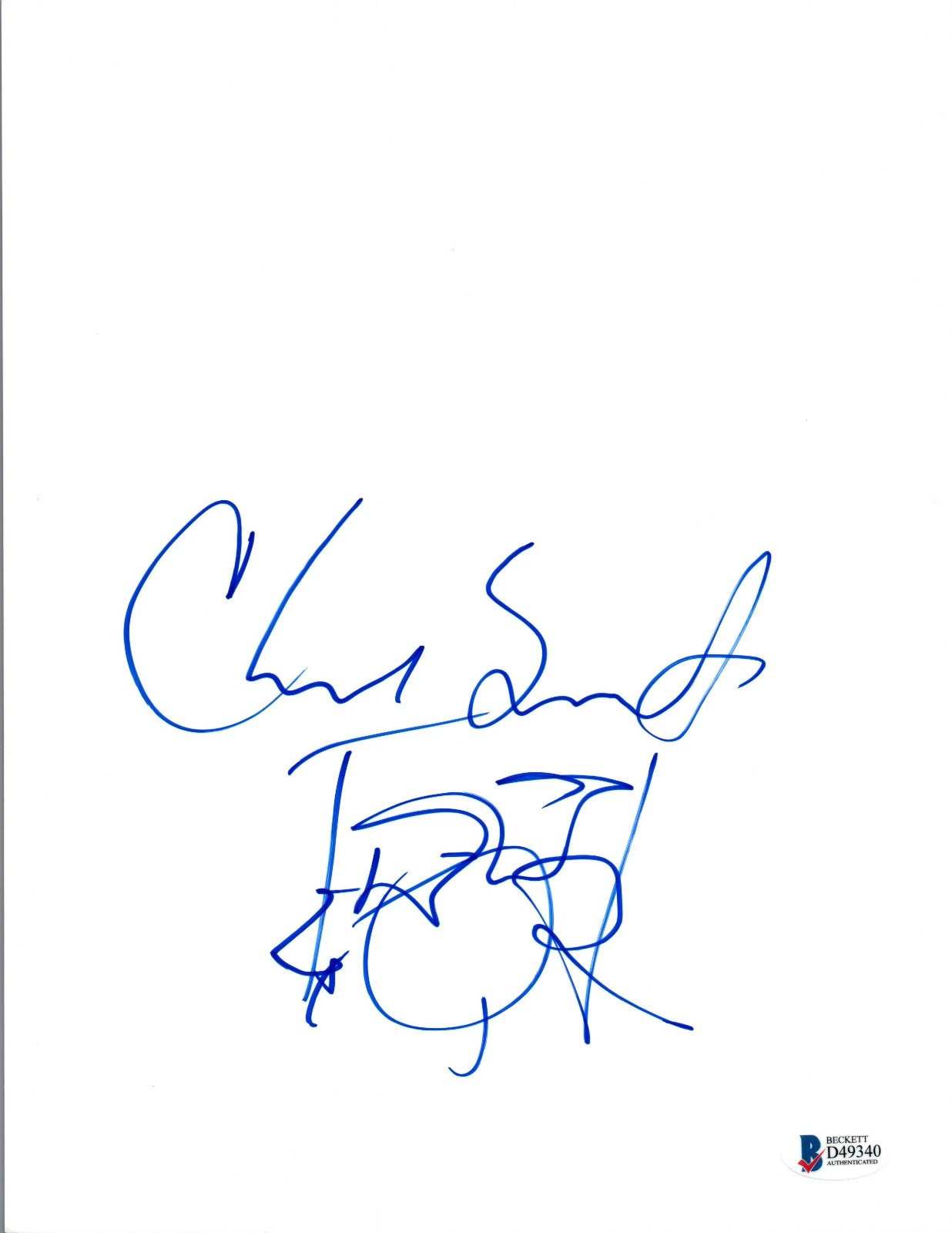 Chad Smith Signed Autograph Red Hot Chili Peppers Drum Sketch Drawing ...