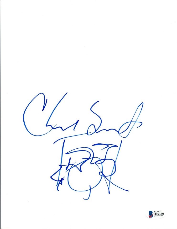 Chad Smith Signed Autograph Red Hot Chili Peppers Drum Sketch Drawing ...