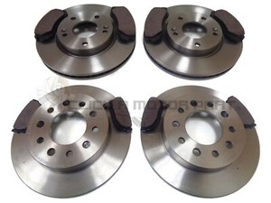 FRONT AND REAR BRAKE DISCS & PADS SET NEW FOR HYUNDAI COUPE 1.6 S 2.0 ...
