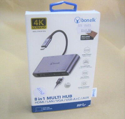Bon.elk 8-in-1 USB-C Multiport Adaptor (Space Grey) | eBay Australia