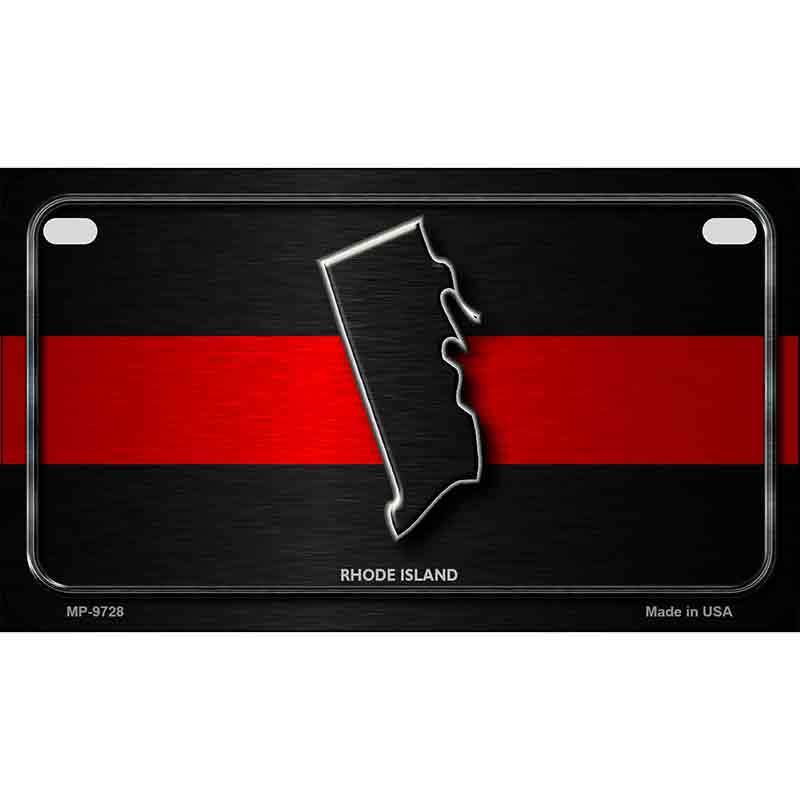 Rhode Island Thin Red Line Novelty Motorcycle License Plate Tag MP-9728 ...