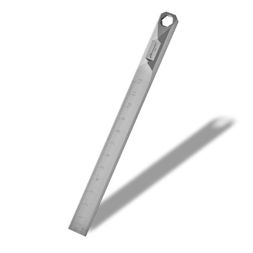 EDC Titanium Alloy Scale Metric 12CM Ruler Construction Site Student ...