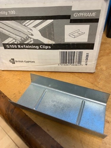 100 no. BRITISH GYPSUM G108 RETAINING CLIP GYPFRAME FIRESTOP | eBay UK