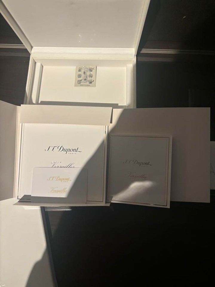Limited S.T.Dupont Gas Lighter Gold Versailles with box | eBay