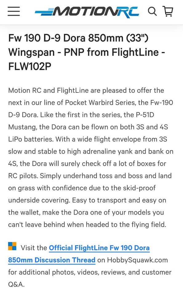 RC Airplane MotionRC Warbird FlightLine Fw 190 D-9 Dora 850mm 33 ...