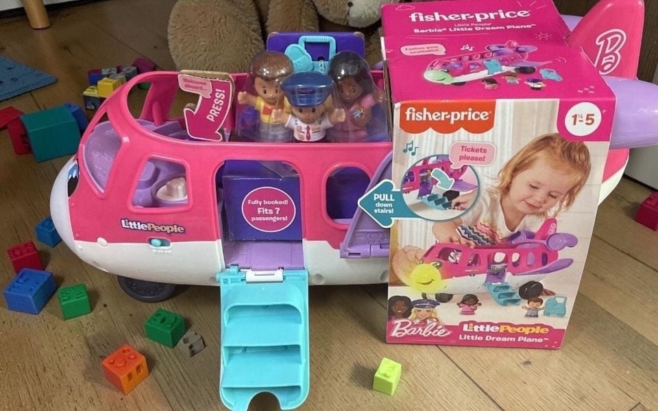 Fisher-Price Little People Barbie Little Dream Plane and Beach Cruiser ...