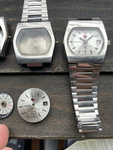 rado silver sabre watch, two extra cases and spare parts | eBay