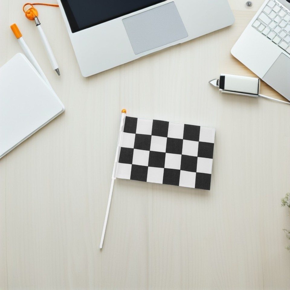 50pcs Mini Race Flags Checkered Hand Flag for Tiny Car Racing Flags (Black | eBay Australia