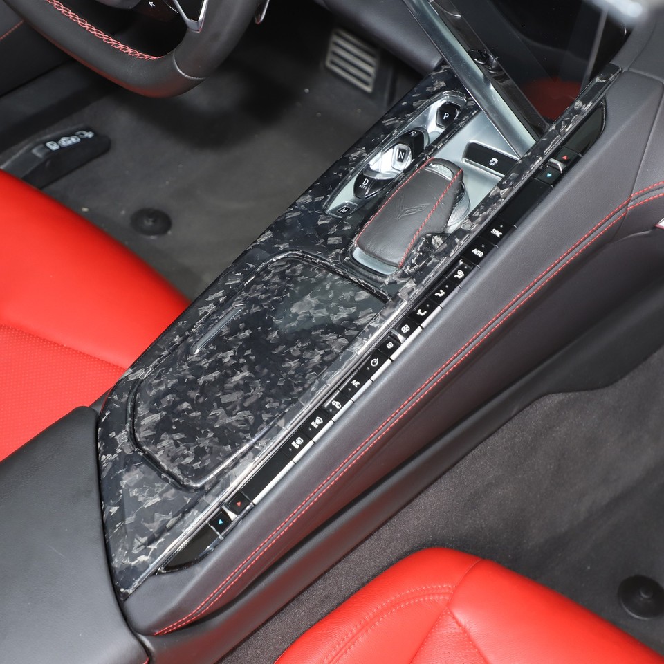 Forged Carbon Fiber Interior Central Control Decor Cover Trim For ...