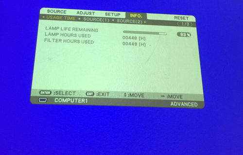 NEC NP905 LCD Projector - No Remote (448 hours) 805736022490 | eBay