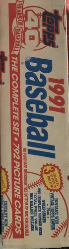 1991 topps baseball complete set Valuable!!!! | eBay