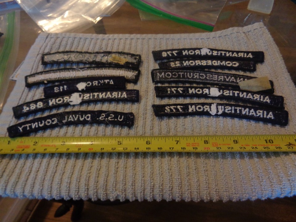 Ten (10) Different Navy Tabs or Rockers (BOX KIWI BAG#XY21) | eBay