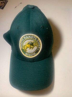 North Dakota State Hat Cap Flex Fit M/L Green Yellow Pre-Owned HT6+114 ...