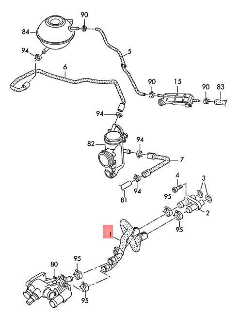 NEW SEAT SKODA VW IBIZA ST FABIA ROOMSTER POLO COOLANT HOSE 6R0122157C ...