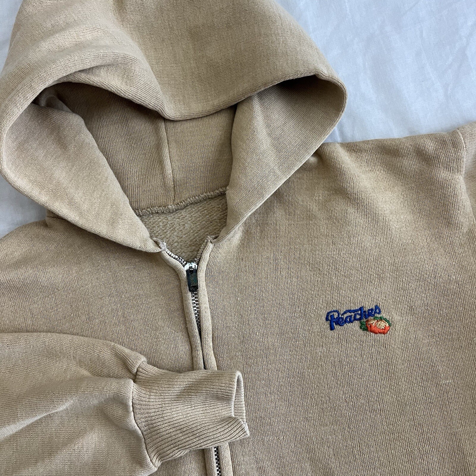 Vintage Peaches Records 60s 70s Yellow Zip Up Promo H… - Gem