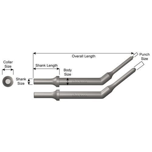 Ajax Tools 1110 Zip Gun Chisel Hinge Pin Driver Set, .401 Turn Type ...