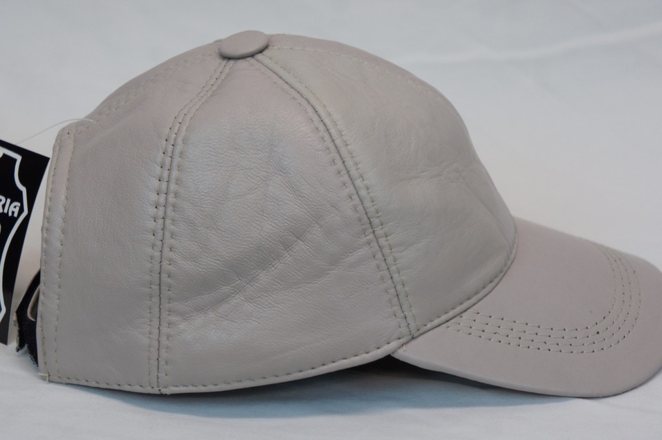 New 100% Real Genuine Lambskin Leather Baseball Cap Hat Sports Visor 32 ...