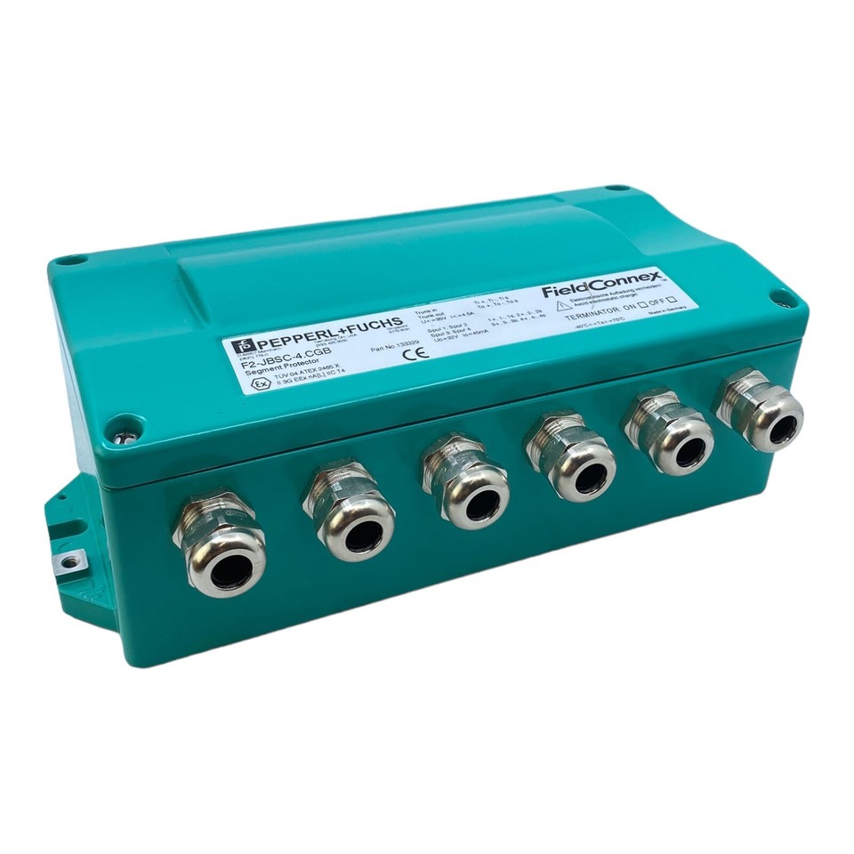 Pepperl+Fuchs F2-JBSC-4.CGB fieldbus distributor U 35V I 4.5A Uo=32V ...