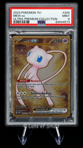 PSA 9 MINT Mew ex Metal Hyper Rare Full Art Holo SV 151 UPC Pokemon 205 ...