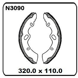 Fits Mitsubishi Canter FE657 4600 1997-2002 FRONT Drum Brake Shoe SET ...