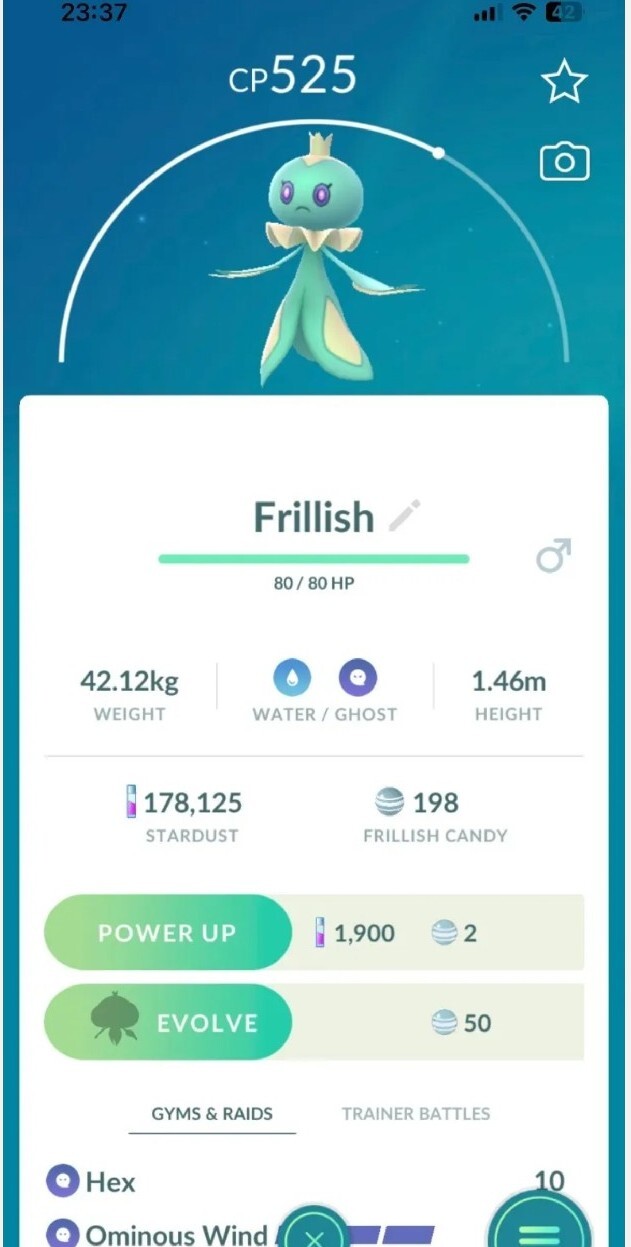 Pokémon Shiny Male Frillish GO | eBay