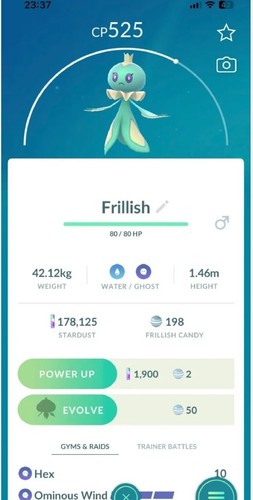 Pokémon Shiny Male Frillish GO | eBay