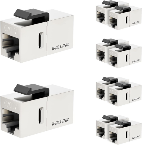 UL-Listed CAT7 Coupler RJ45 Keystone Shielded Coupler 10-Pack Ethernet ...