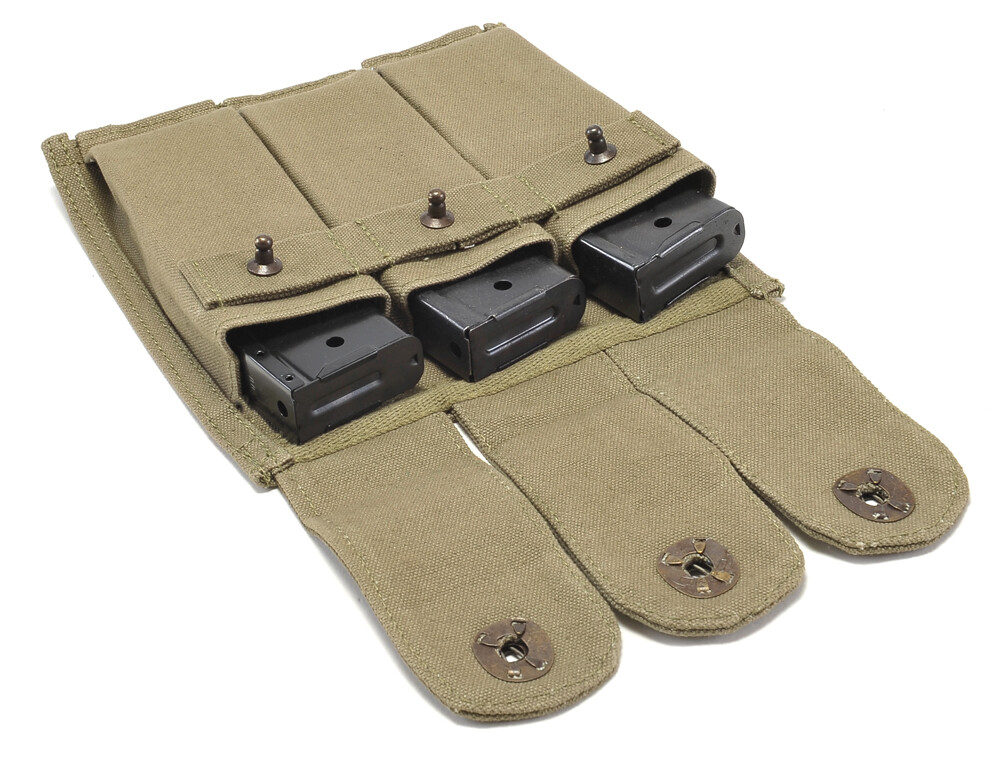 WW2 US Rigger made M1 Carbine 3 Cell Magazine Pouch Marked JT&L 1944 | eBay