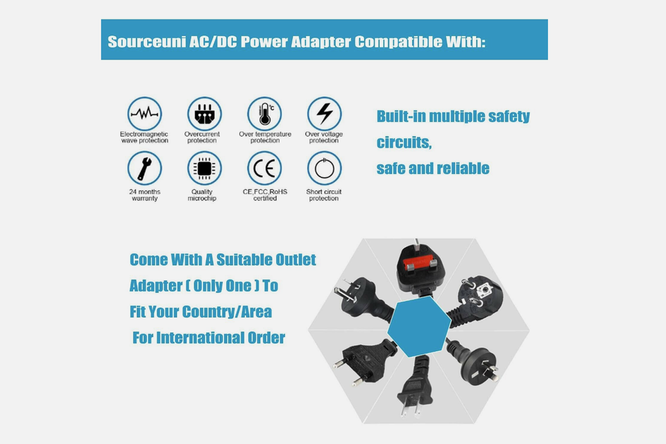 AC Adapter For Brother QL-810W QL820NWB TD-2120N Label Printer DC Power ...