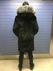 Luxury Full Skin Black Rex Fur Mens Coat Real Fur Skin To Skin Black ...