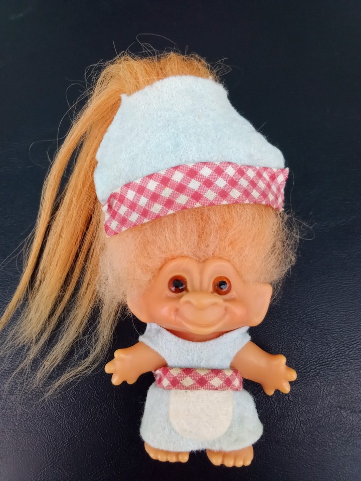 Rare Vintage 5" Dam Things Waitress ? Troll Doll with Original Plastic ...