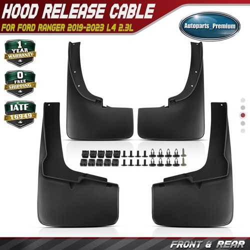2019-2023 Ford Ranger L4 2.3L Front & Rear Mud Flaps Splash Guards ...