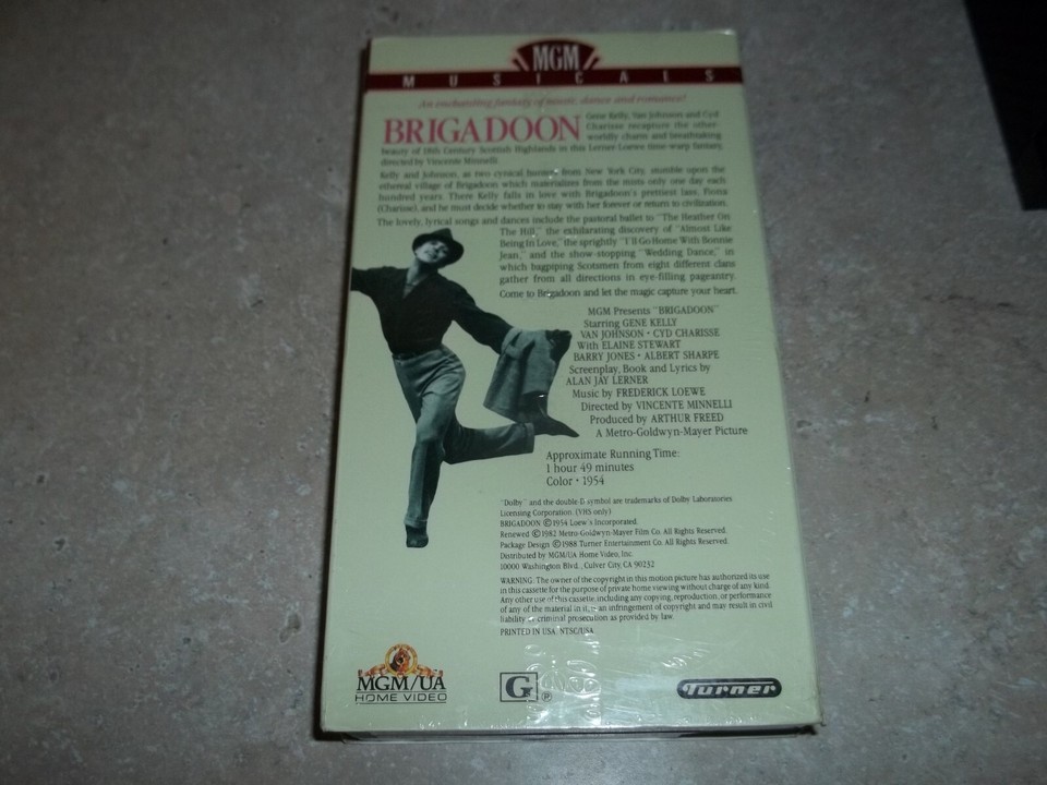 Brigadoon VHS 1954 Video MGM Gene Kelly Cyd Charisse Van Johnson Movie ...