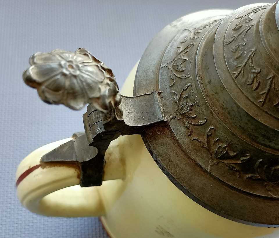 WW1 WW2 military Old German Hunting Scene Beer Stein or Whine Mug Rare ...