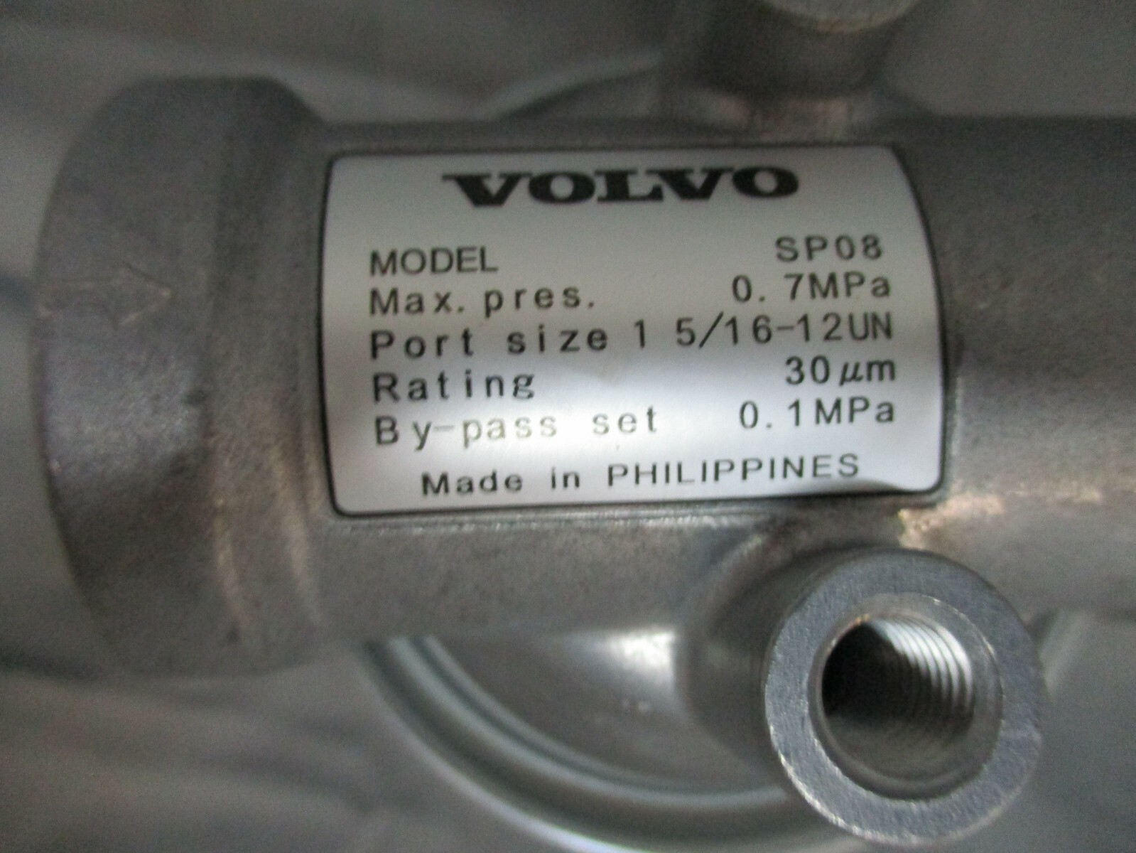 VOLVO NEW OEM VOE 14535480 HYDRAULIC BACK FLOW PREVENTION FILTER SP08 ...