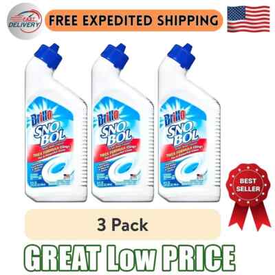 3 pack Brillo Sno Bol Toilet Cleaner,-24 Oz Cleans Rust Hard Water ...
