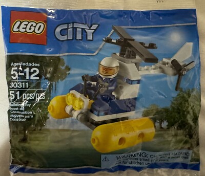 LEGO 30311 City Swamp Police Helicopter Factory Sealed Polybag ...