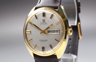 [N MINT] Omega Seamaster Cosmic Gold 166036-T00L107 Day/Date AT Men's ...
