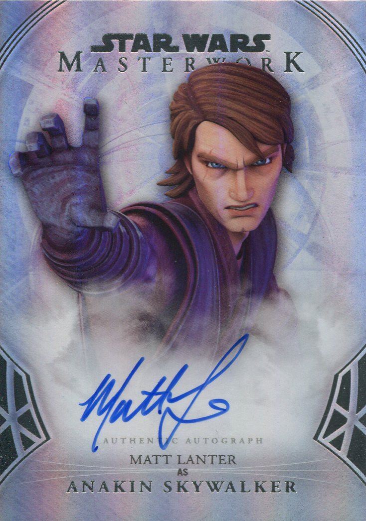 Star Wars Masterwork 2018 Rainbow [50] Autograph Card Matt Lanter as ...