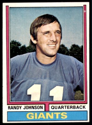 1974 Topps Randy Johnson Football Card New York Giants #419 | eBay
