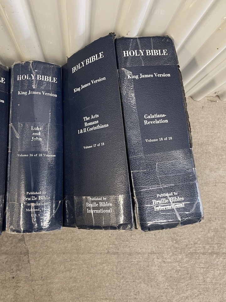 BRAILLE Holy Bible King James Version 1611, Braille Bible Complete 1-18 ...