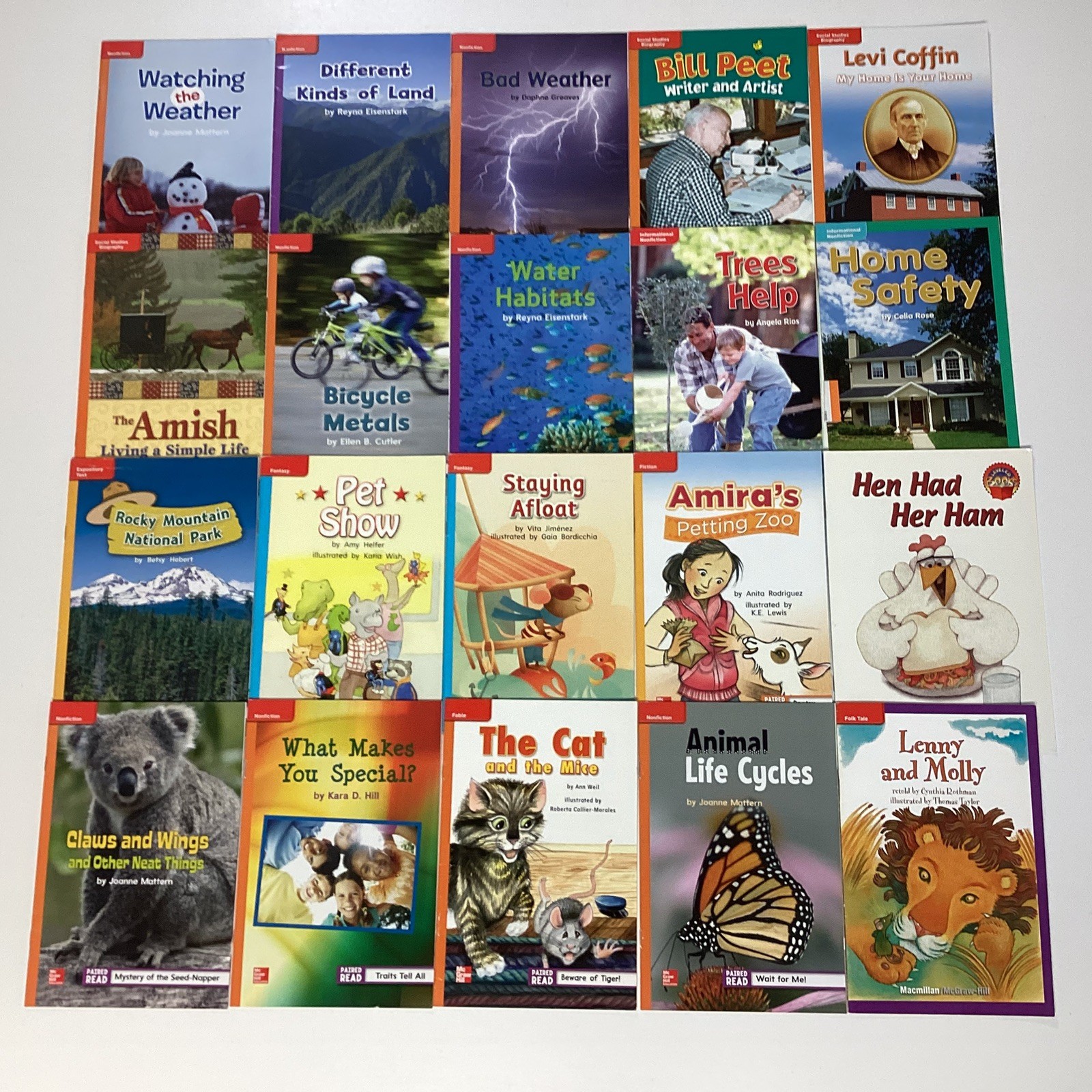 1st Grade Reader Vocabulary Lot of 20 Level D-I Lexile 190L-530L Mcgraw ...