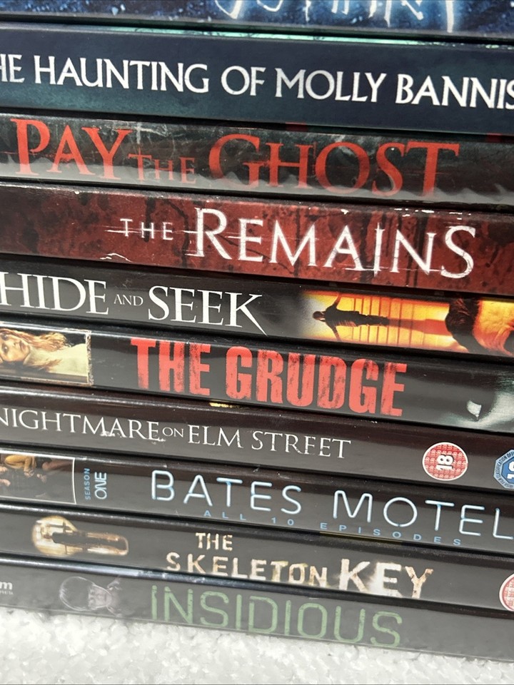 Job Lot of Horror DVDs Bundle X17 Gothika Insidious Rated 15 -18 Region ...