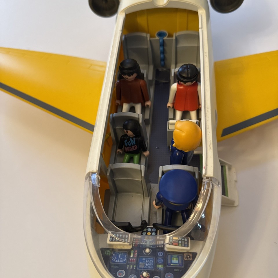 Playmobil 3185 Aero Line Airplane Missing One Original Figure, but ...
