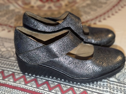 Fly London Lato Mary Jane Wedge Shoes EUR 36 Womens Size 5-5.5 Mousse ...