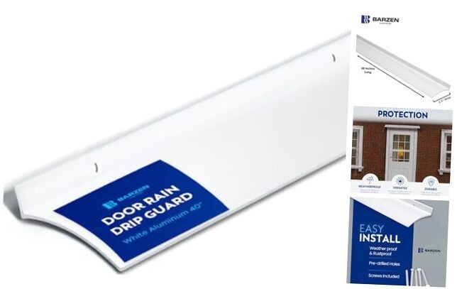 Door Rain Drip Guard - Over Door and Window Drip Cap Rain Deflector ...