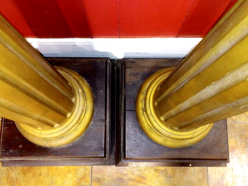 Antique Masonic Pillars Columns Wooden Grand Lodge F&AM Chatham ...